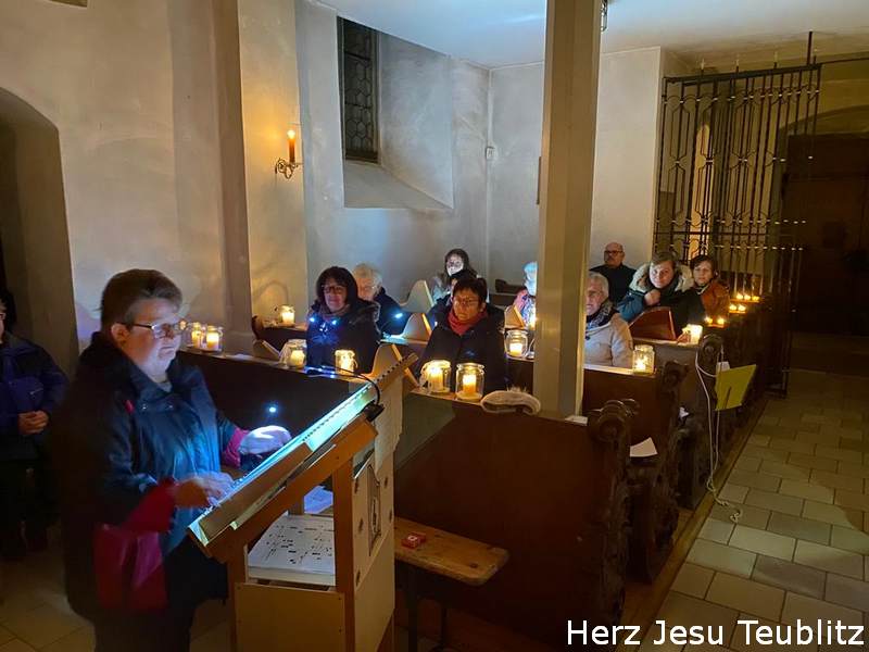 Abschluss des Lichtermeers in Saltendorf
